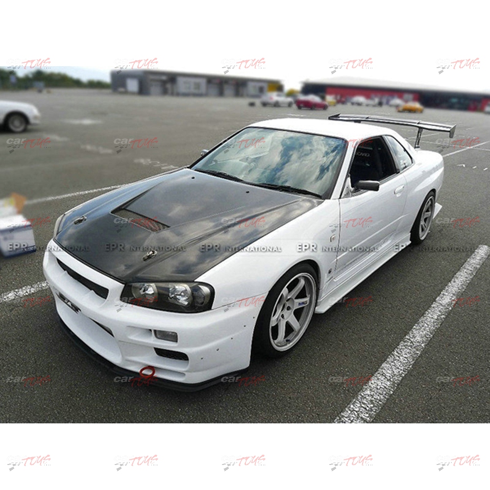 Skyline R34 GTR HSM Type Side Skirt Extension Carbon Fibre