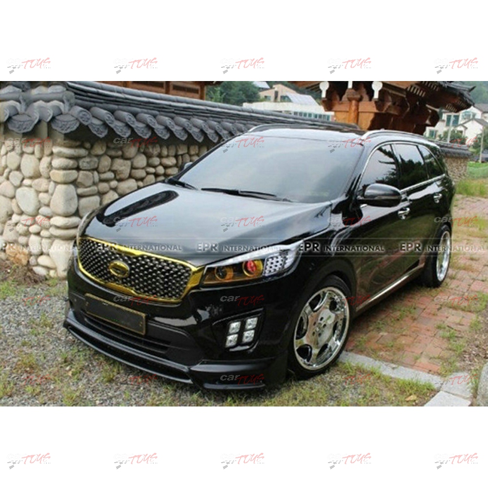 18-20 Kia Sorento UM ZE Type Front Lip (Facelift) Carbon Fibre