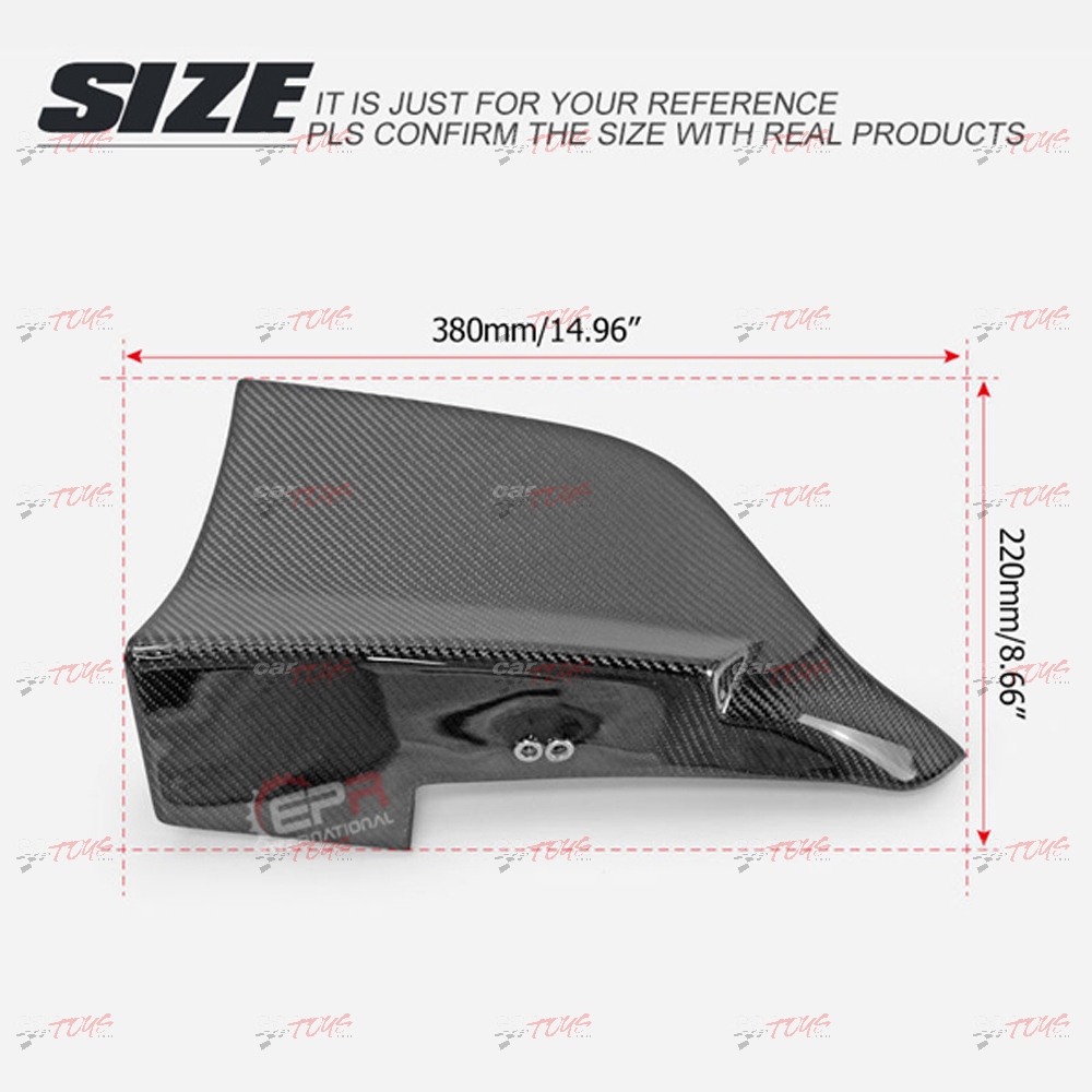 19+ Supra A90 TMS Type rear diffuser side canard Carbon Fibre