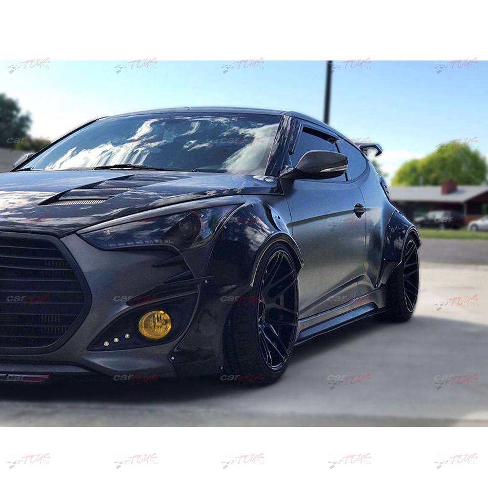 HYUNDAI Veloster Sema Style Front & Rear Fender Flares 4 Pcs - Car Toys