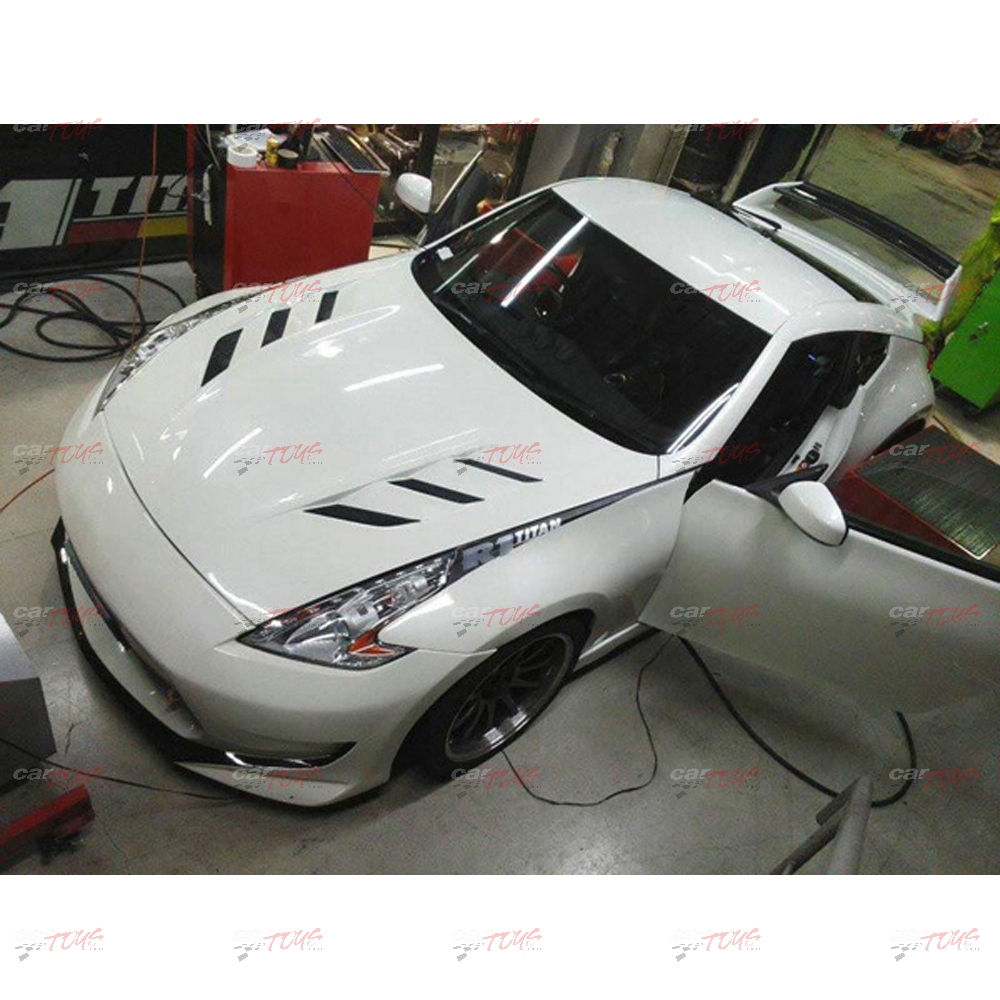 09 onwards 370Z Z34 AMS Style Vented Hood Carbon Fibre (Honey comb weave)