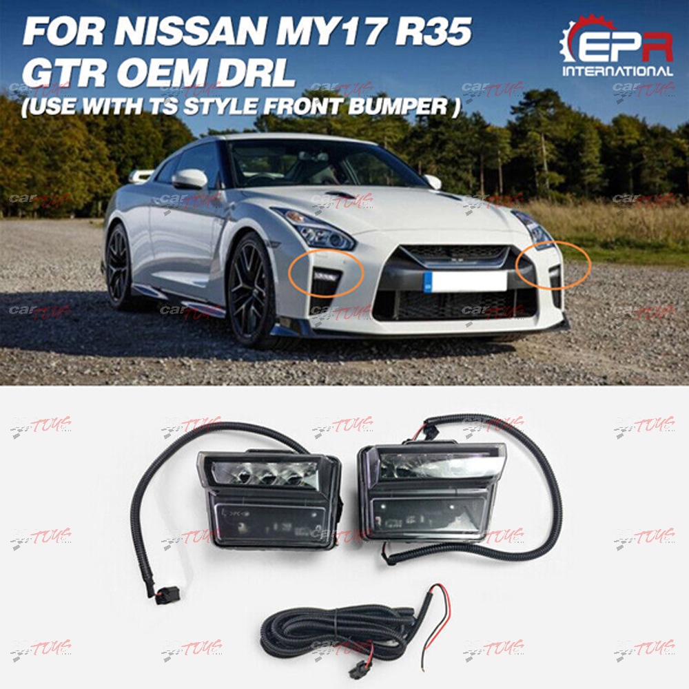 MY17 R35 GTR OEM DRL (Use with TS Style Front Bumper ) PC+ABS